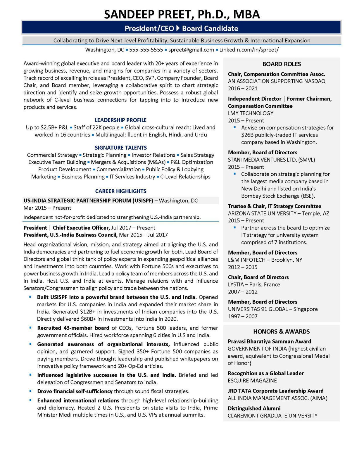 Board of Directors Resume Samples & Writing | iCareerSolutions