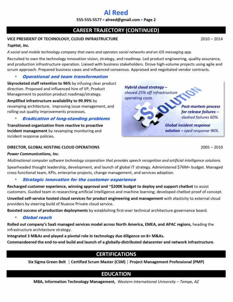 Job-winning CTO Resume Examples & Guide for 2023