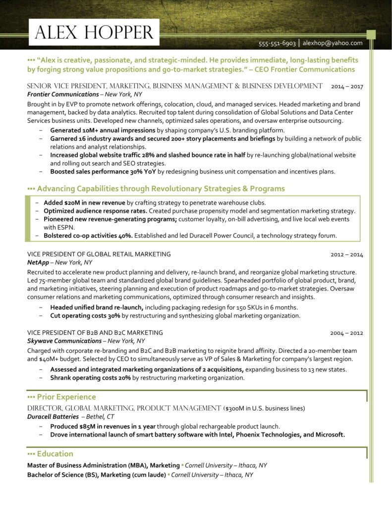 Best Chief Marketing Officer (CMO) Resume for 2023[+Samples]