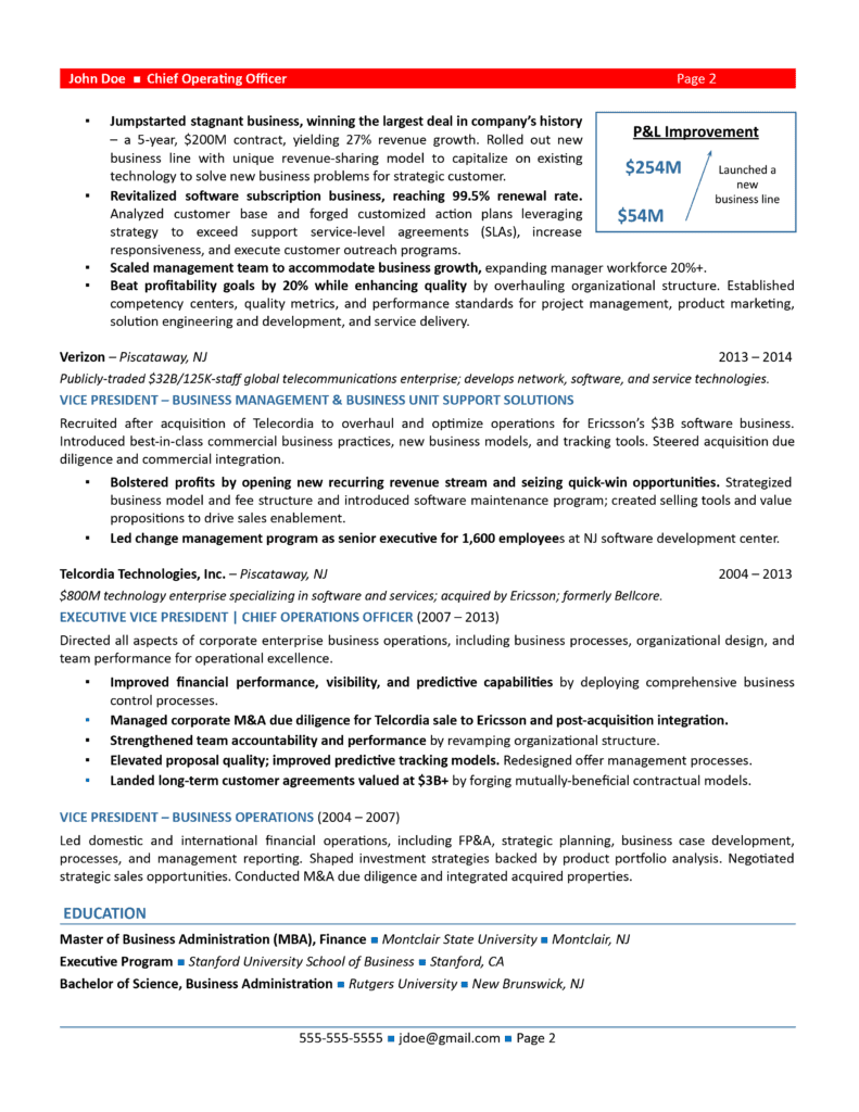 2024 Chief Operating Officer (COO) Resume Samples [+Guide]