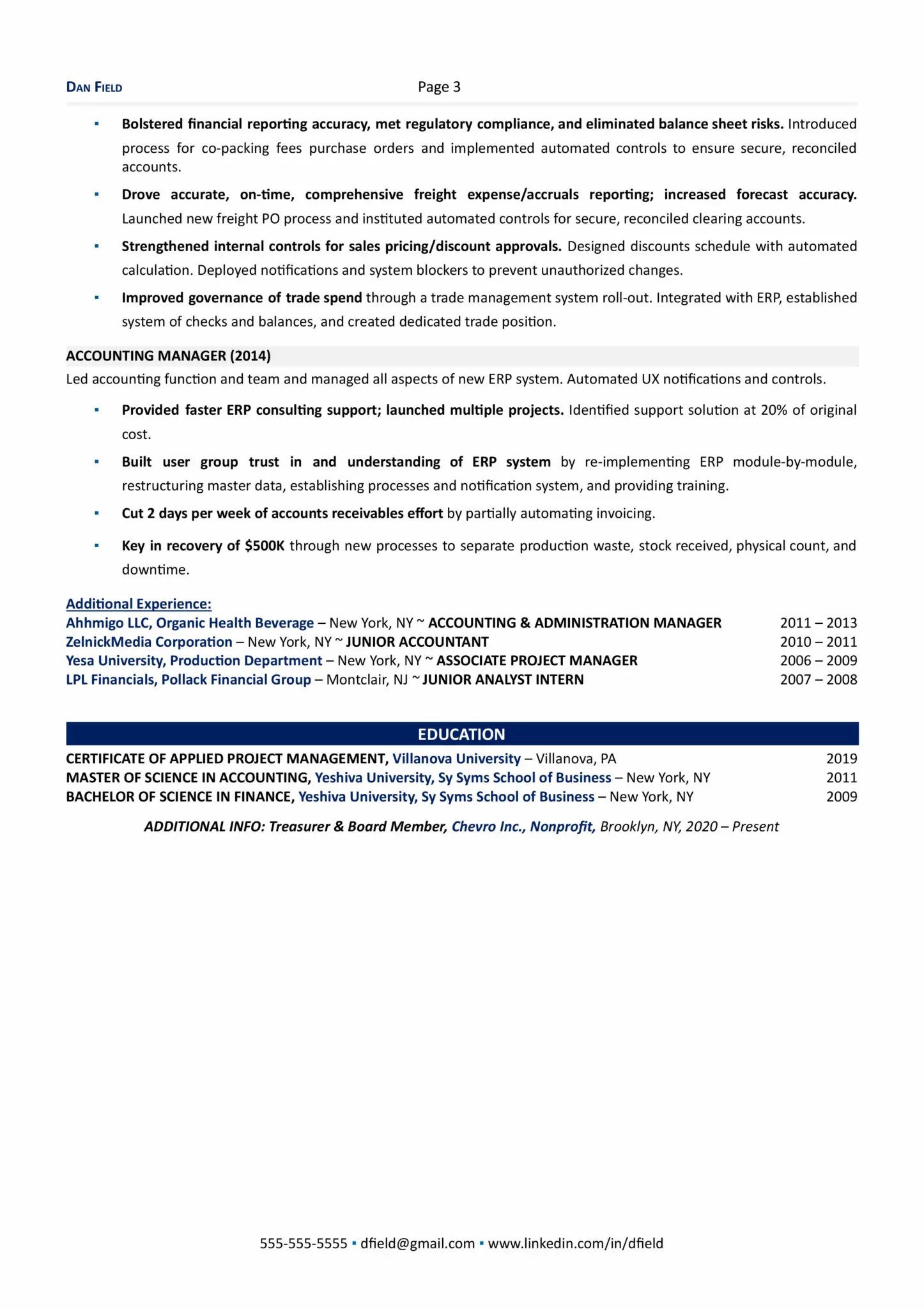 Chief Financial Officer (CFO) Resume Examples for 2025 [+Guide]
