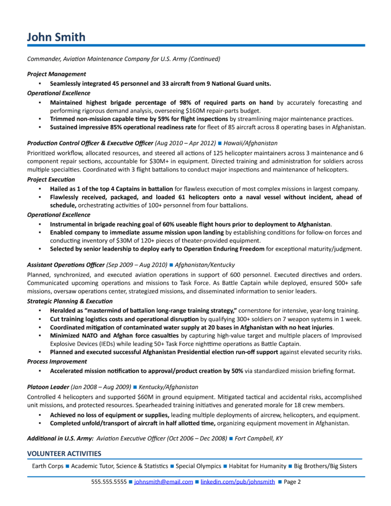 Award-Winning Best Project Manager Resume Sample 2022