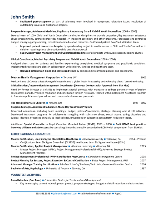 2025 Senior Project Manager Resume Examples [+Guide]
