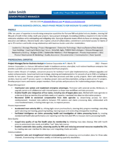 Best Senior Project Manager Resume for 2023 [+Samples]