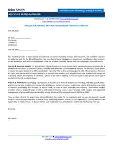 Job Winning Brand Manager Cover Letter for 2022 [+Samples]