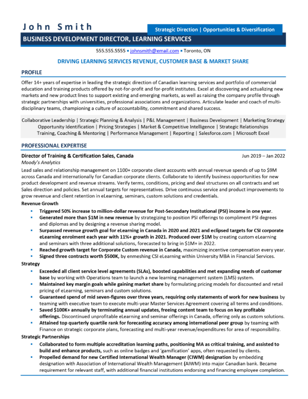 2025 Director of Business Development Resume Examples [+Guide]