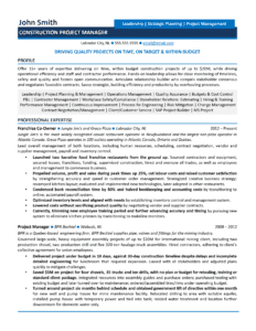 Construction Project Manager Resume Example & Detailed Guide For 2023 ...