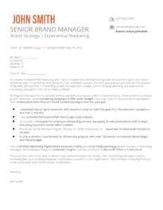 Job Winning Brand Manager Cover Letter for 2022 [+Samples]