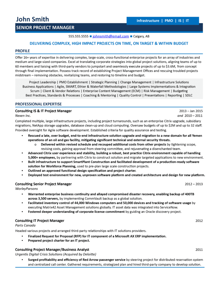 Job-Winning IT Project Manager Resume for 2023 [+Samples]