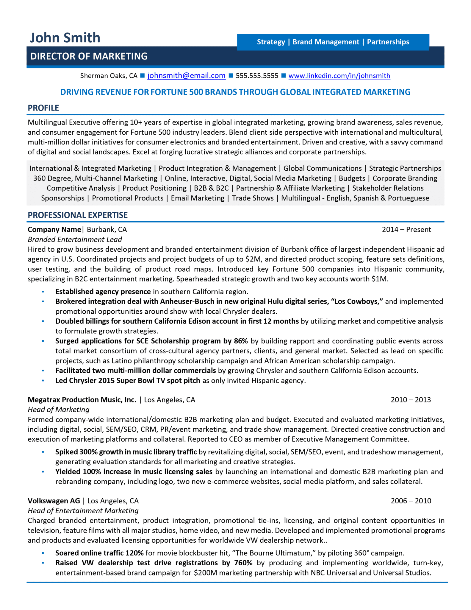 Job Winning Marketing Director Resume 2022 [+Samples]