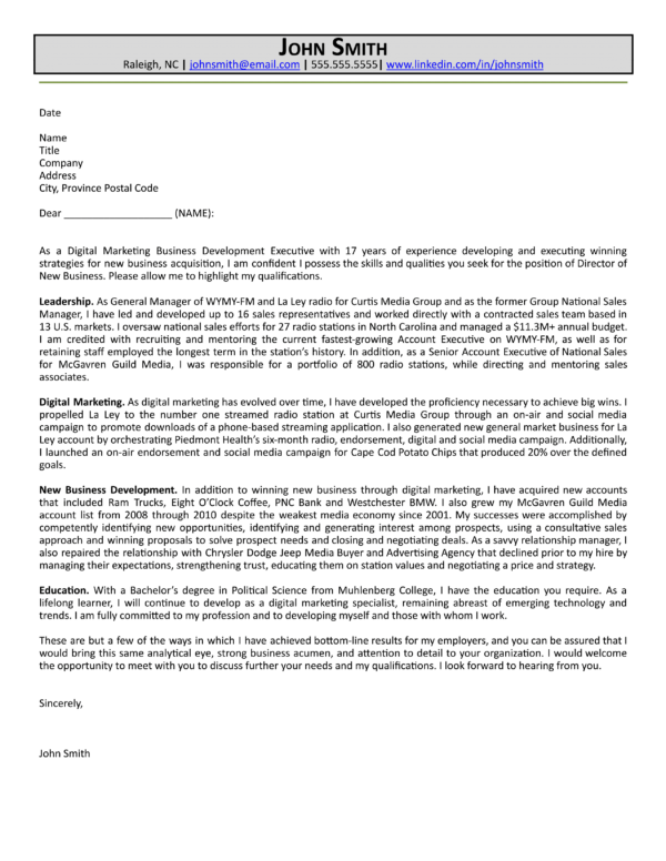2025 Digital Marketing Cover letter Examples [+Guide]