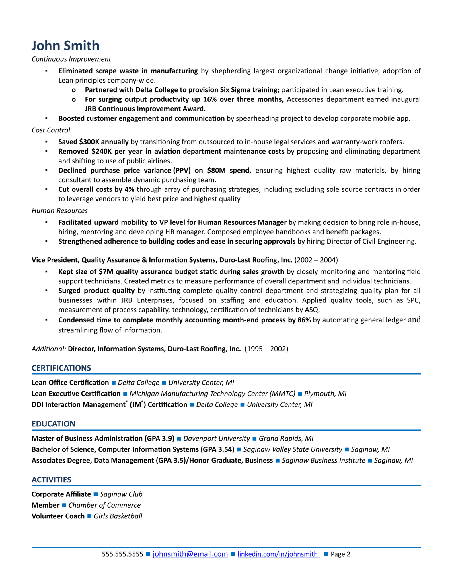 Job-Winning Business Executive Resume for 2023 [+Samples]