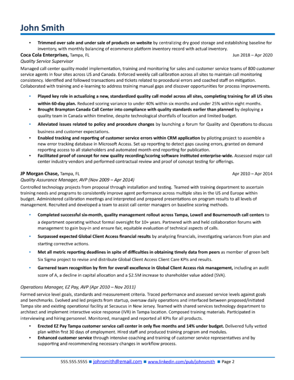 2025 Operations Manager Resume Examples [+Guide]