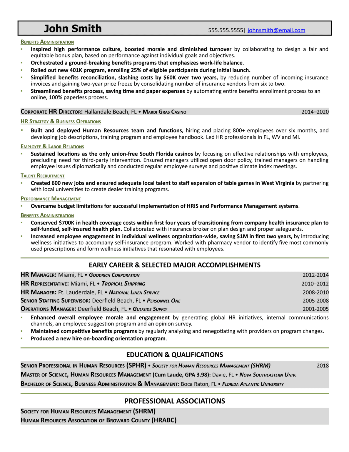Best Human Resources (HR) Executive Resume Samples For 2025