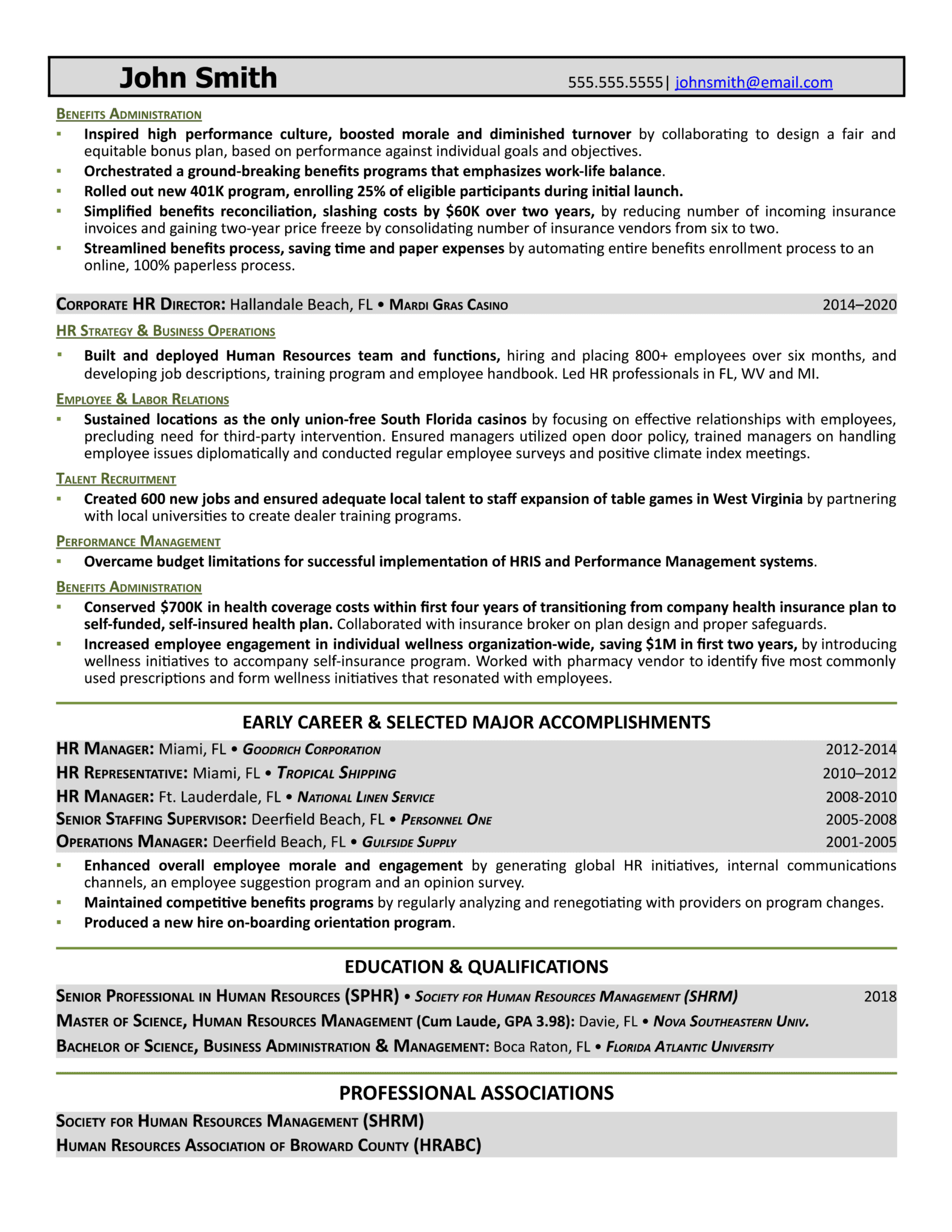 Best Human Resources (HR) Executive Resume Samples For 2025