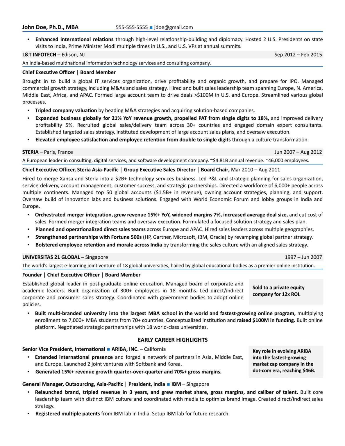 Job-Winning Presidents Resume for 2023 [+Samples]