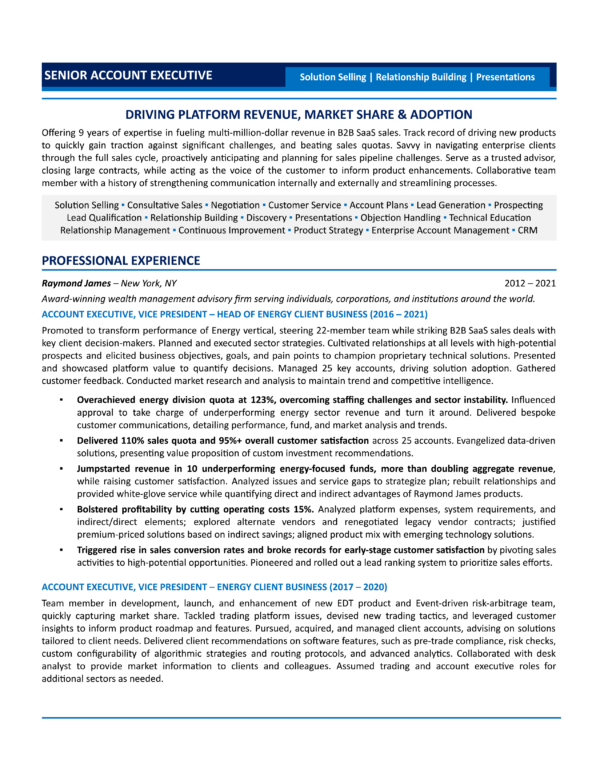 2025 Account Executive Resume Examples [+Guide]