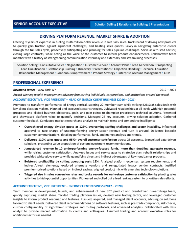 Job-Winning Account Executive Resume for 2023 [+Samples]