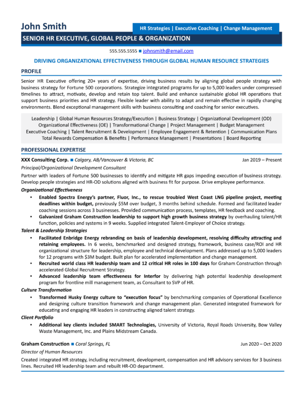 Best Human Resources (HR) Executive Resume Samples For 2025