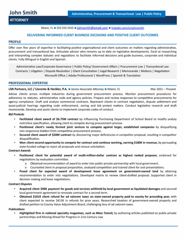 2025 Attorney Resume Examples [+Guide]