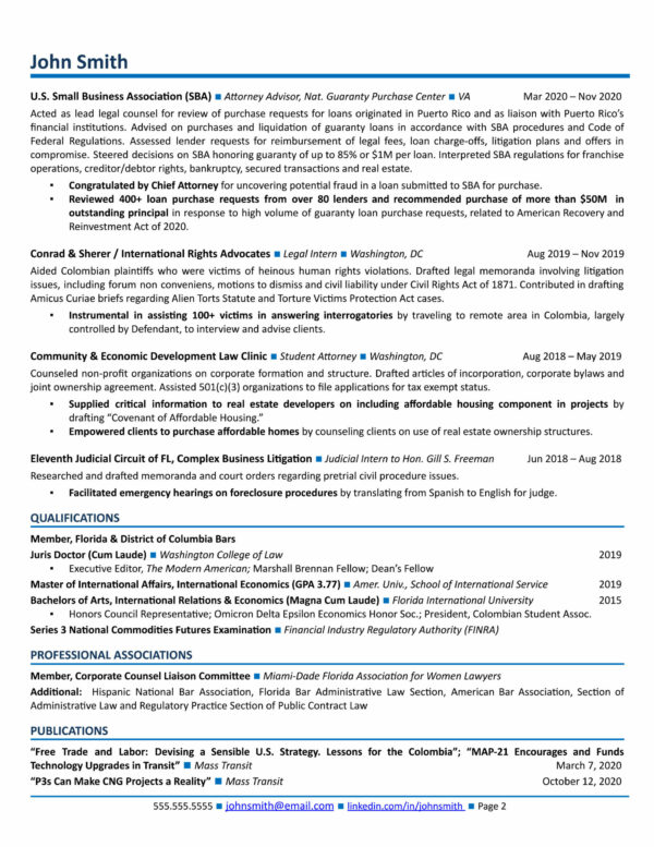 2025 Attorney Resume Examples [+Guide]