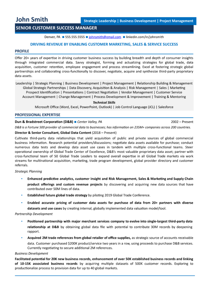 2025 Customer Success Manager Resume Examples [+Guide]