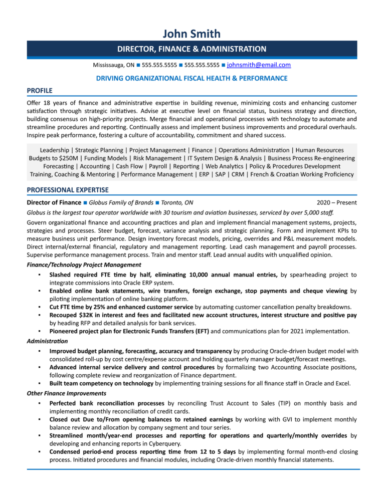 Job-Winning Finance Director Resume for 2023 [+Samples]