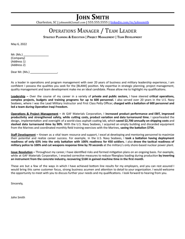Job-Winning Team Leader Resume and Cover Letter for 2024