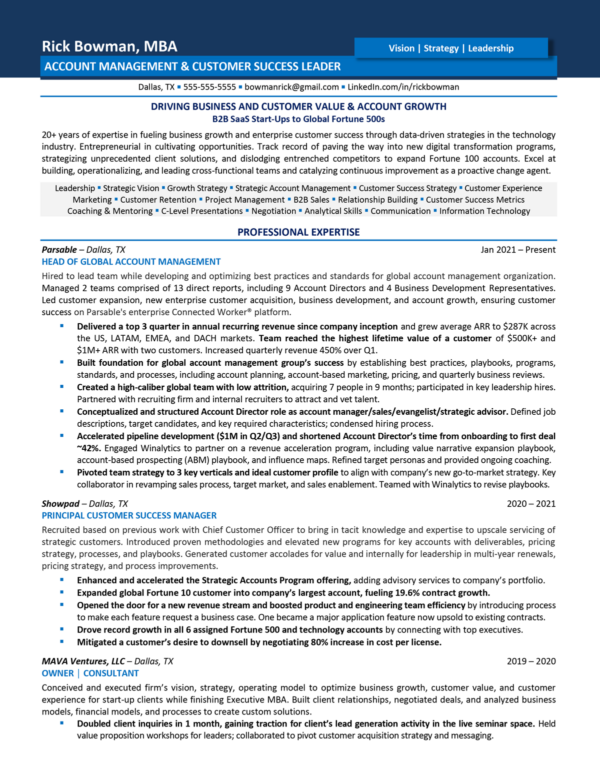2025 Account Manager Resume Example [+Guide]