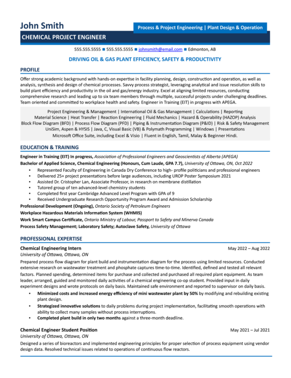 Best Project Engineer Resume and Cover Letter for 2025