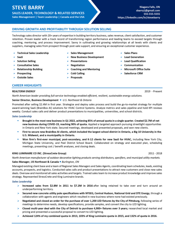 2025 Sales Leader Resume and Cover Letter Examples [+Guide]