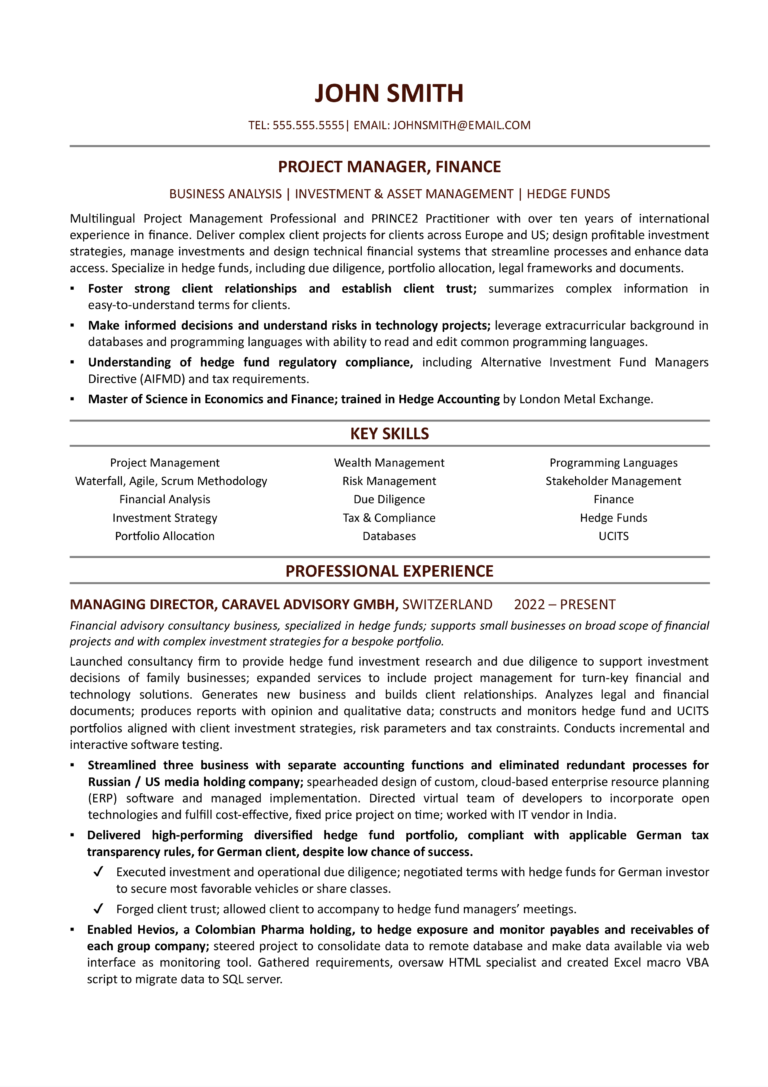 Project Manager Resume Examples for 2023 & How to Guide