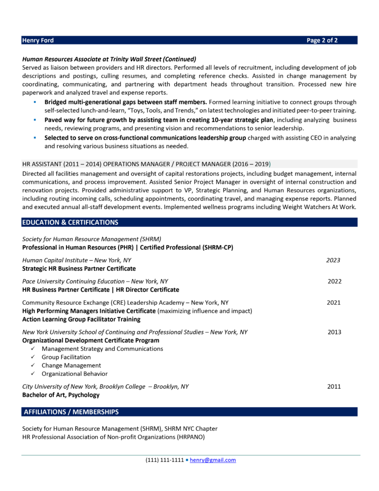 2025 HR Director Resume Examples [+Guide]