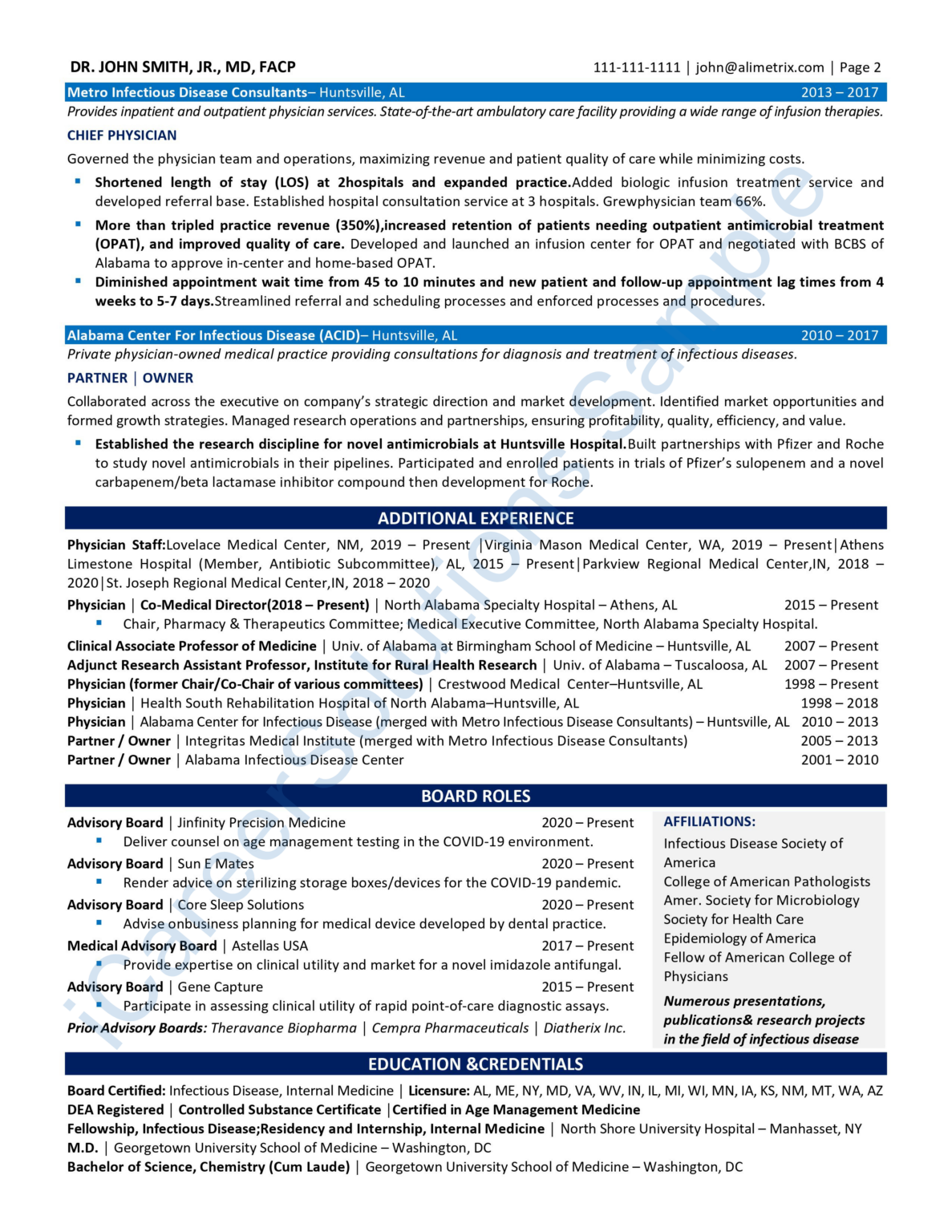 Chief Operating Officer COO Resume Examples For December 2025