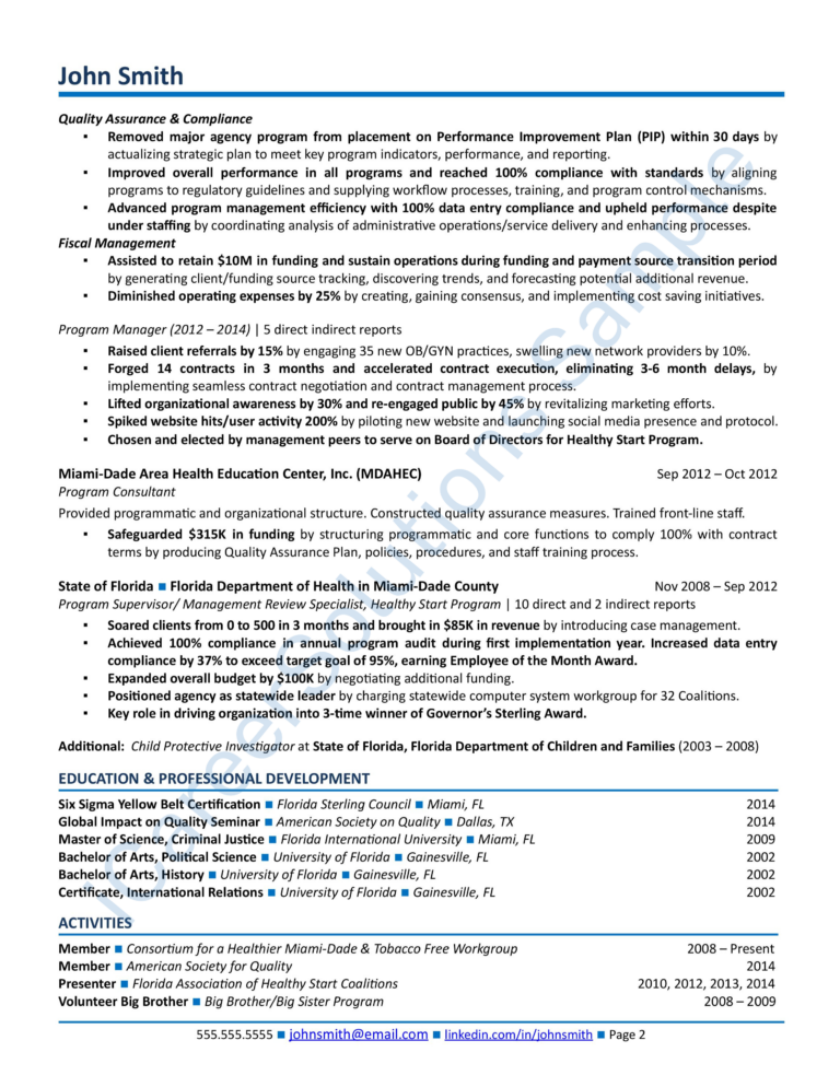 Chief Operating Officer COO Resume Examples For November 2025