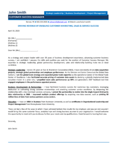 Customer Success Manager Cover Letter Examples for 2026